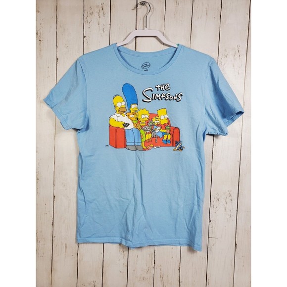 Tops | The Simpsons Bart Simpson Tshirt Womens M Medium Light Blue Nice ...
